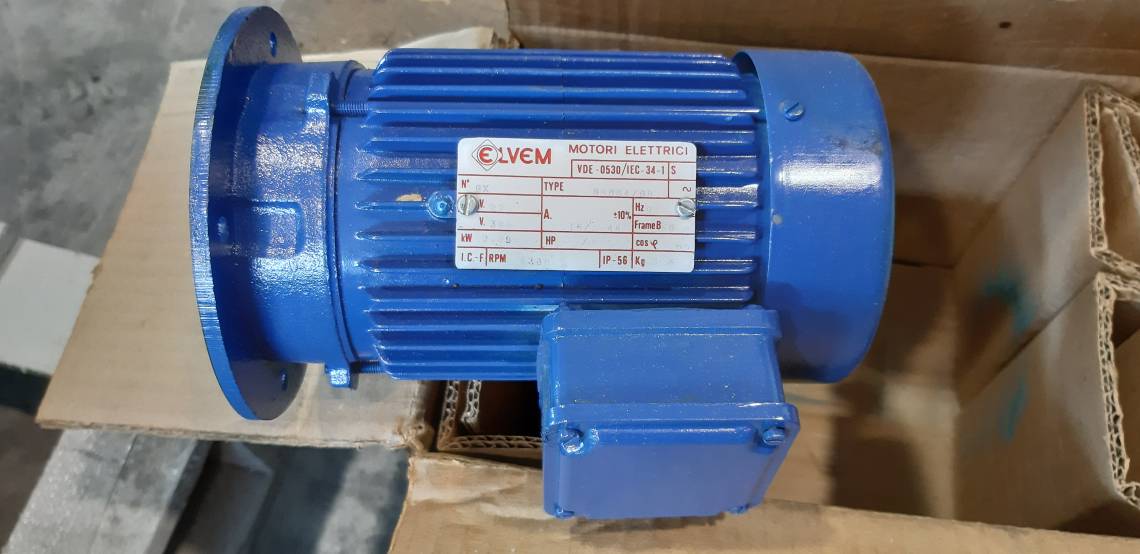 MOTORE ASINCRONO ELVEM 0.09 kw tipo VDE-0530.IEC-34-1 NUOVO - Campora Srl